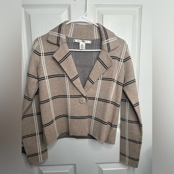 Max Studio | Jackets & Coats | Max Studio Tan Button Up Light Blazer ...